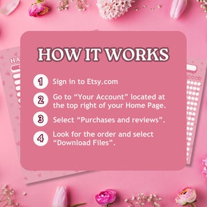 Printable Cute Habit Tracker Pink Monthly Habit Tracker Heart Flower ...