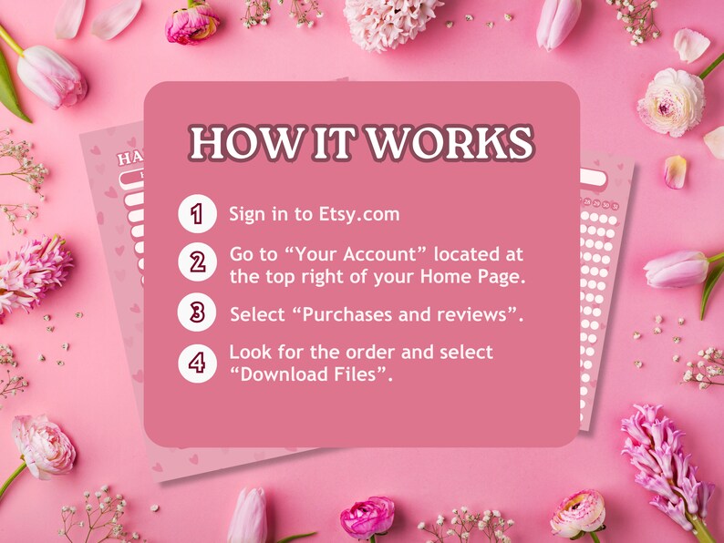 Printable Cute Habit Tracker Pink Monthly Habit Tracker Heart Flower ...