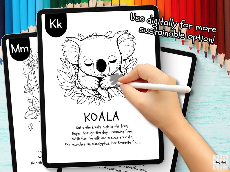 Cute Animals Coloring Book Printable, ABC Alphabet Pages Preschool Busy ...