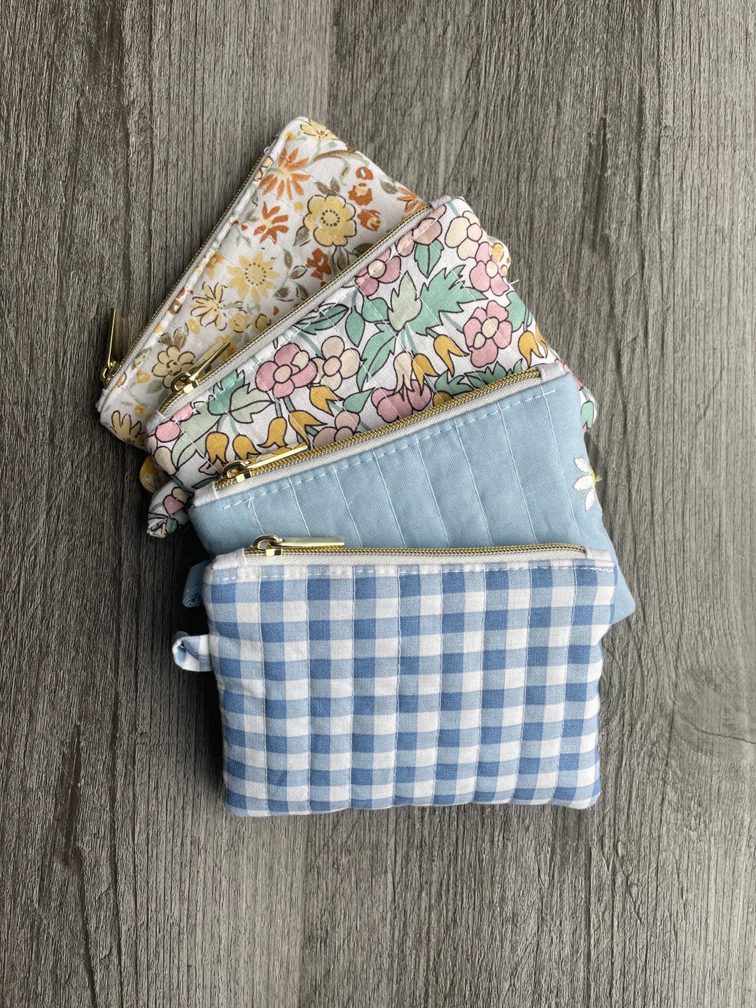 Handmade Quilted Cotton Coin Purse: Mini Zipper Pouch - Etsy