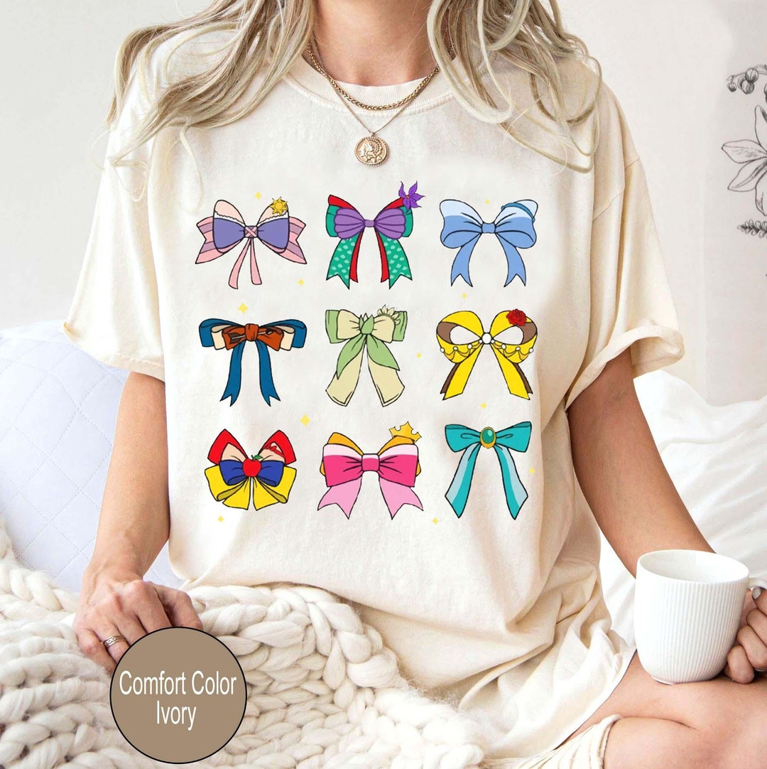 Disney Princess Cute Ribbons and Bows Shirt, Disney Princess Ribbons T ...