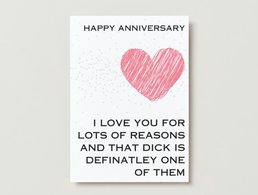 Printable Dirty Anniversary Card, Card for Husband, Boyfriend, Partner ...
