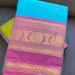 Firozi Blue Color With Majenta Border | Chettinad | Pure Cotton | Zari ...