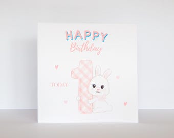 Cute 2nd Birthday Card With Bunny - Etsy