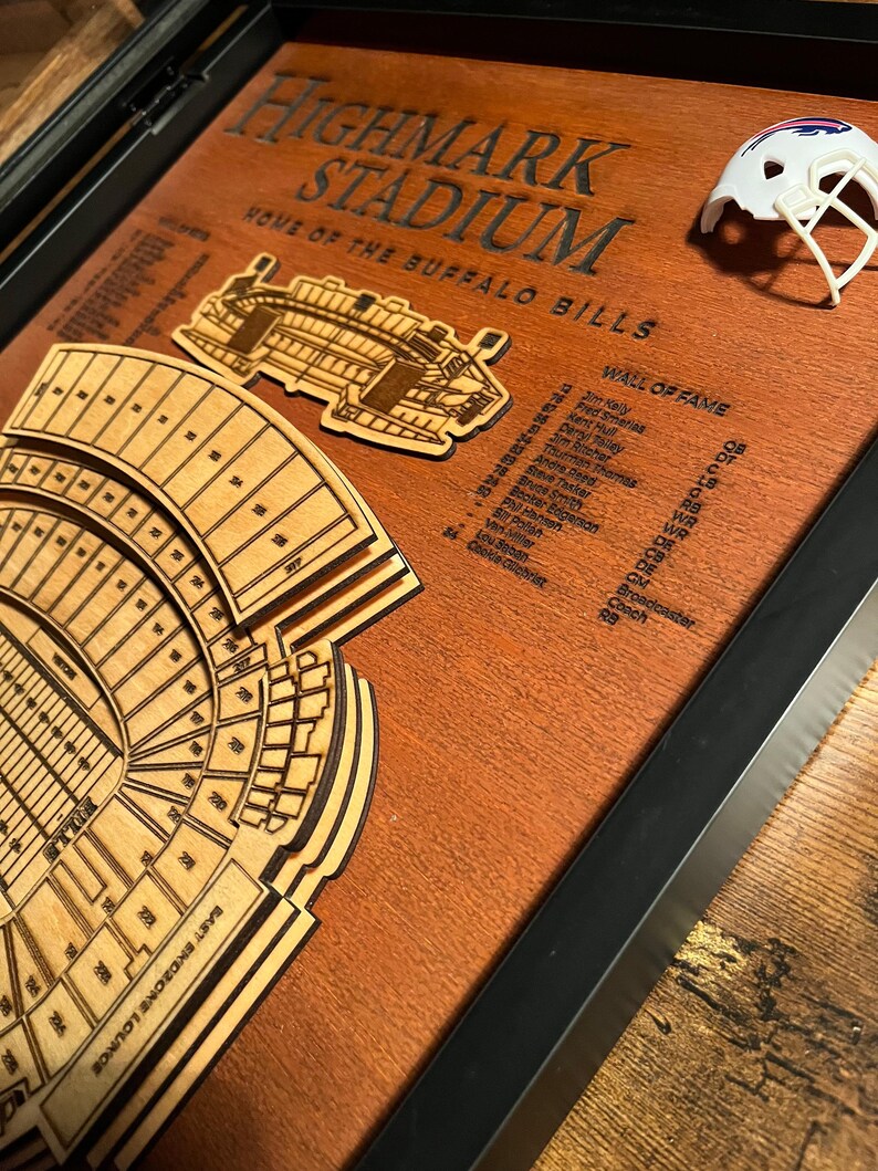 Buffalo Bills Highmark Stadium Seating Plan Poster: Laser Engraving ...
