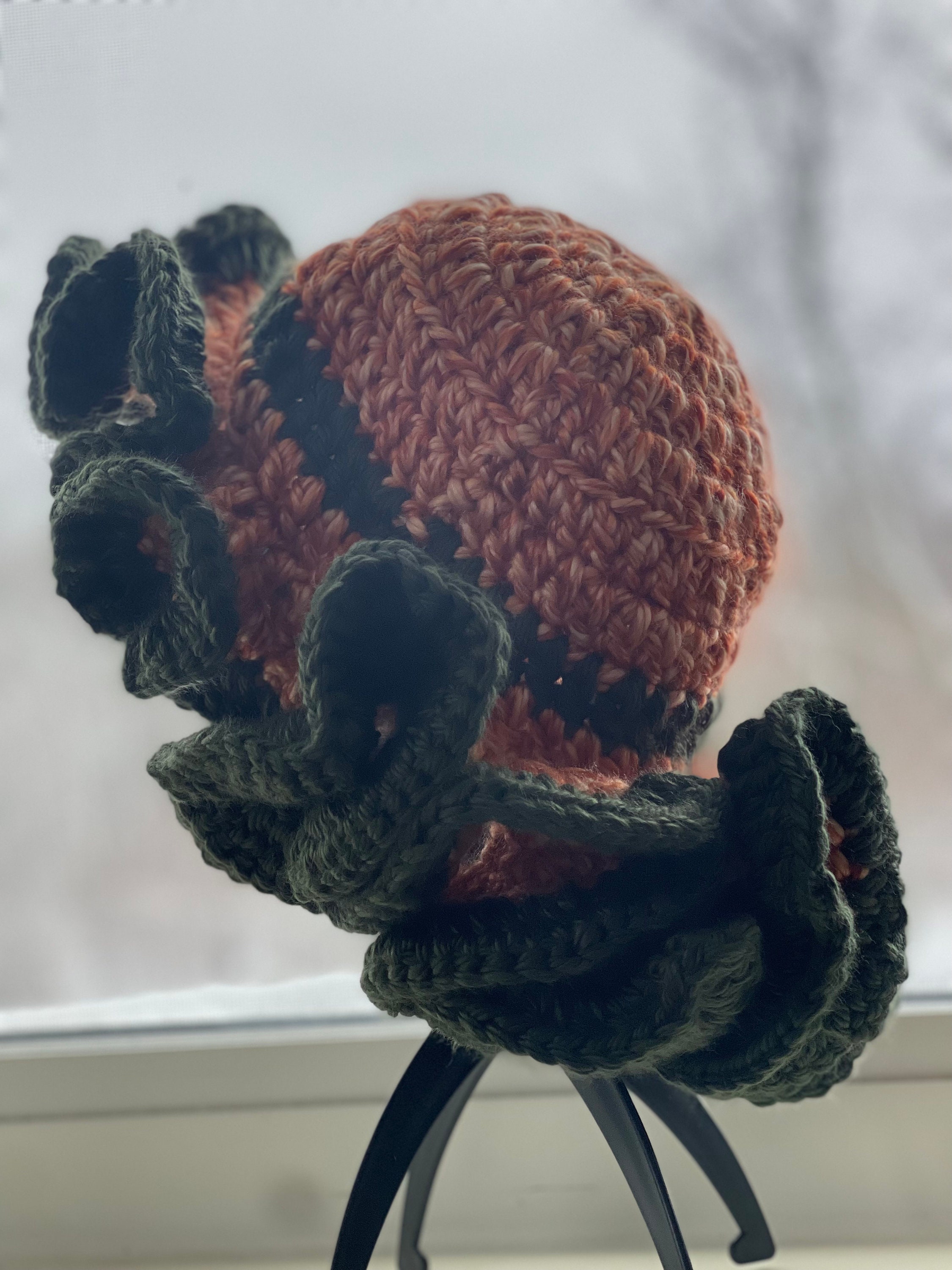 Chunky Crochet Ruffle Hat - Etsy