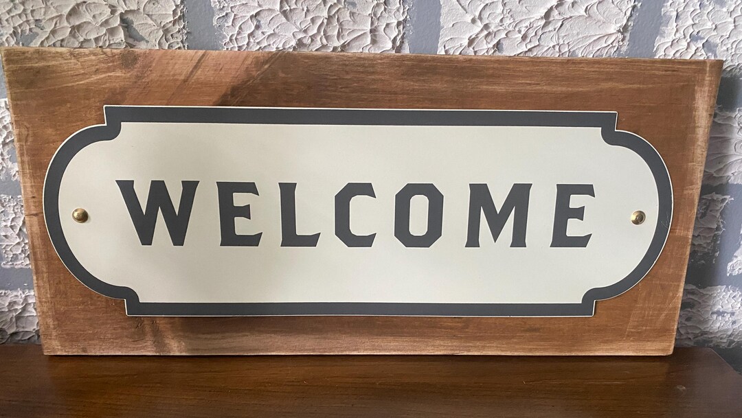 Welcome Sign, Wood and Metal, Handmade, Home Decor, Signs - Etsy