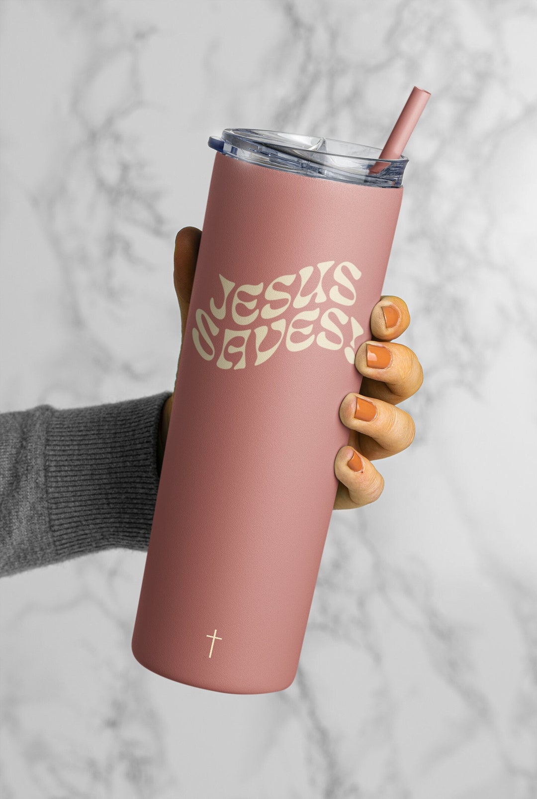 Christian Jesus Tumbler 20oz Pink jesus Saves - Etsy