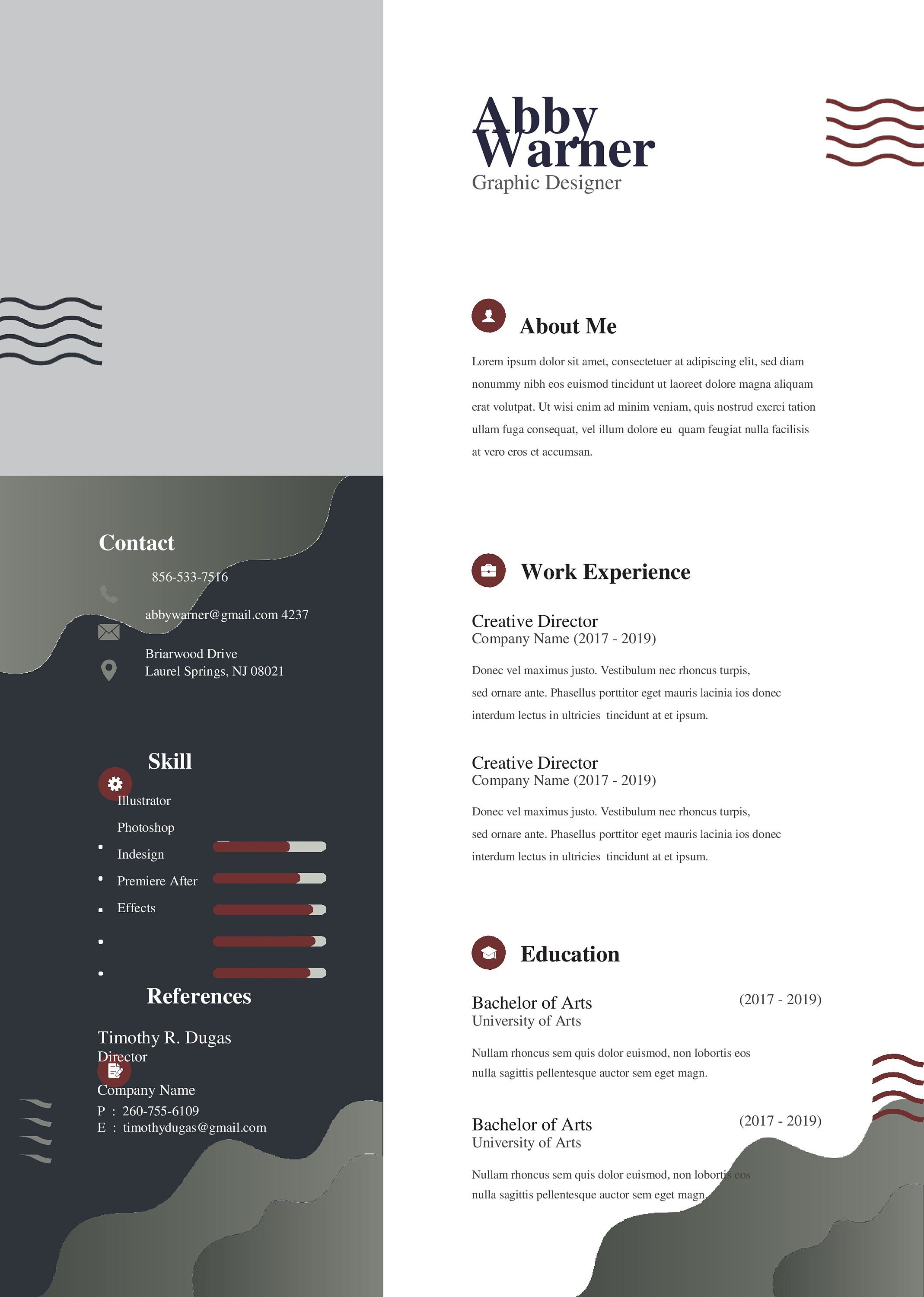 Modern Executive Resume Template for Google Docs, Word & Pages ...