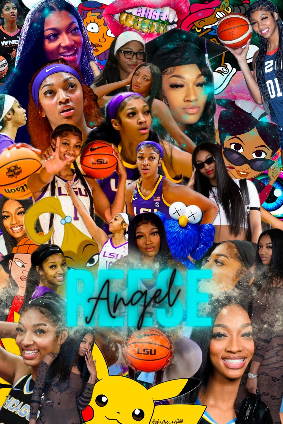 Angel Reese Chaotic Collage (digital Download - Etsy