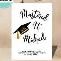 Personalized Master's Degree Graduation Card – MA MBA Graduate - Etsy