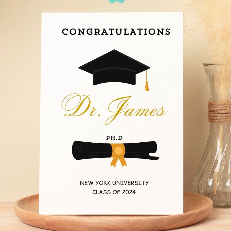 Phd Graduation Card - Etsy