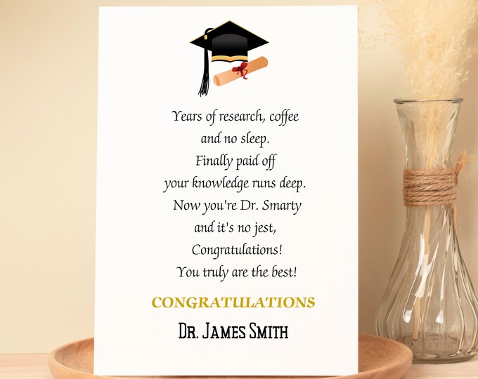 Friendly Sitcom Doctor PHD Grad, Med School Grad, Doctor Graduation Doc ...