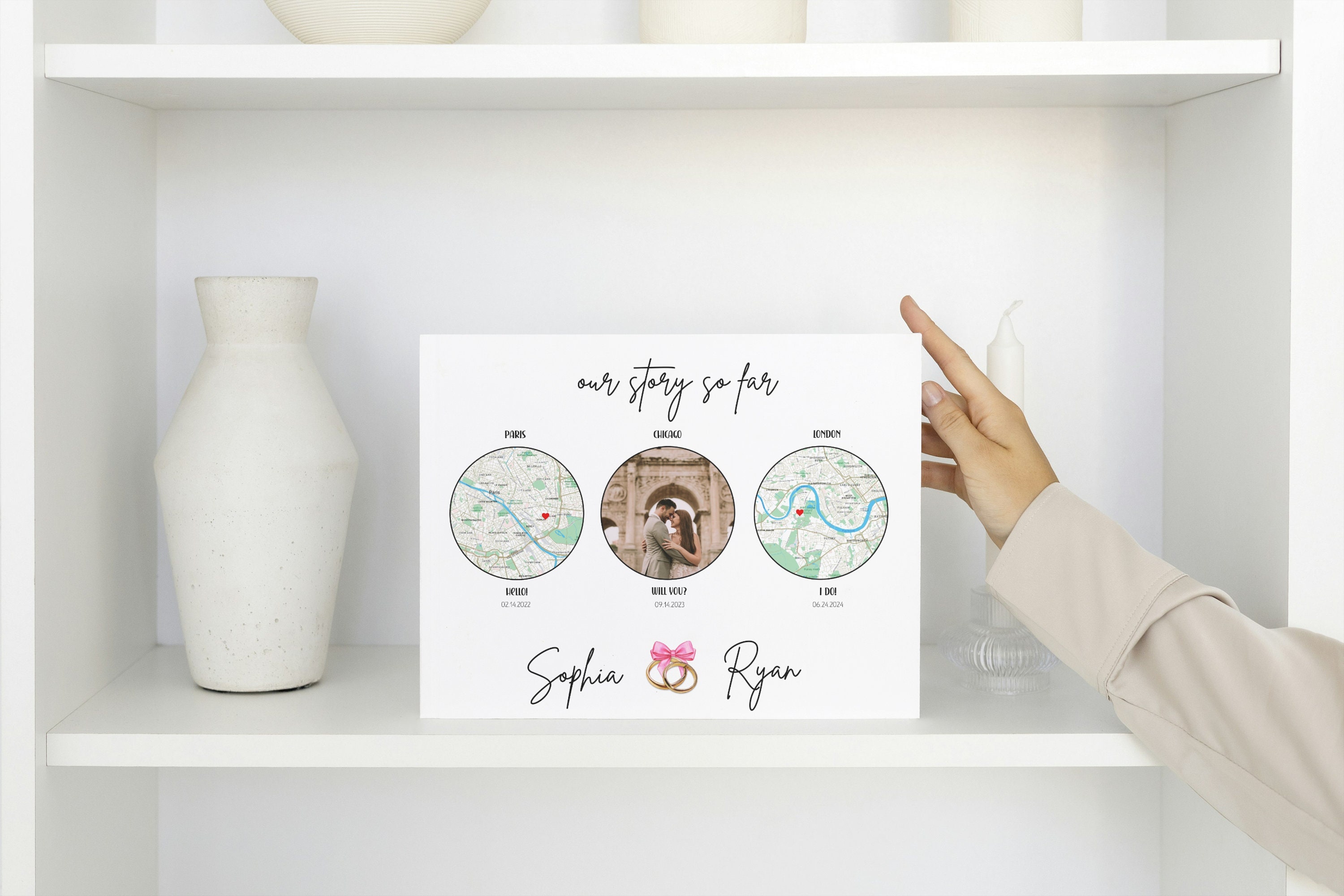 First Date Map Where We Met Engagement Print First Dating Paper ...