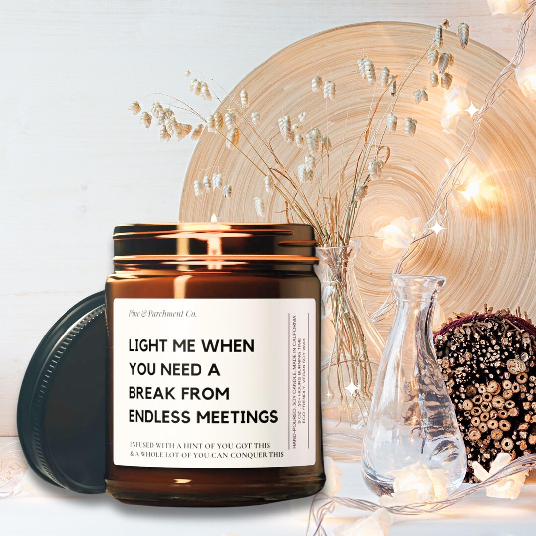 Break From Endless Meeting Funny Candle Gift for Employee Coworker Boss ...