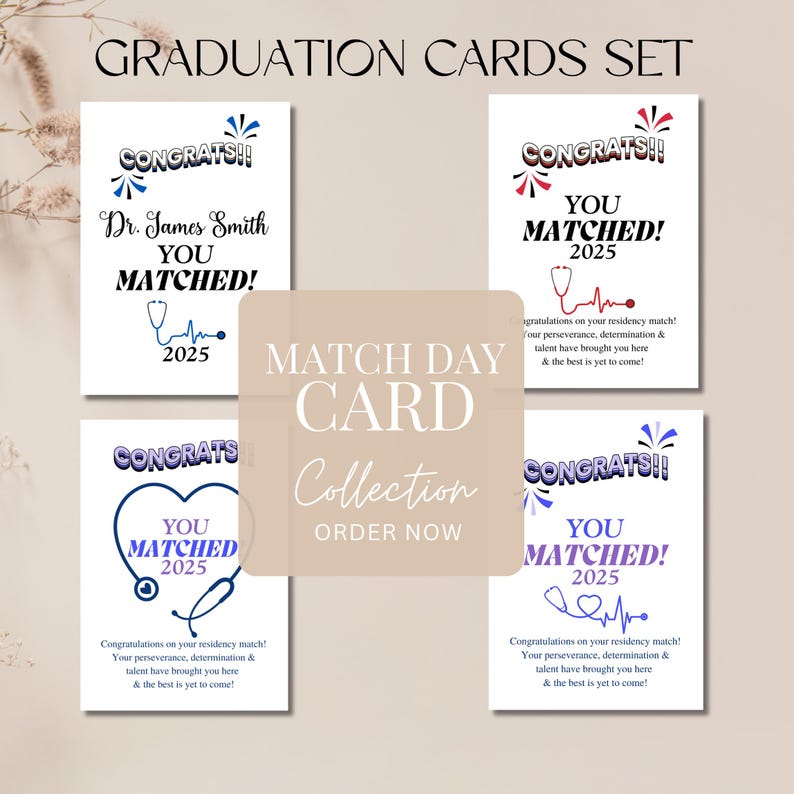 Personalized Match Day Card 2026, Residency Match Congratulations 2026 ...