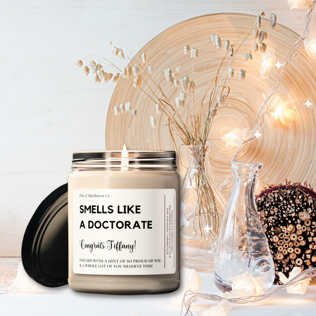 Personalized Phd EDD Graduation Candle Funny Gift Smells Like a ...