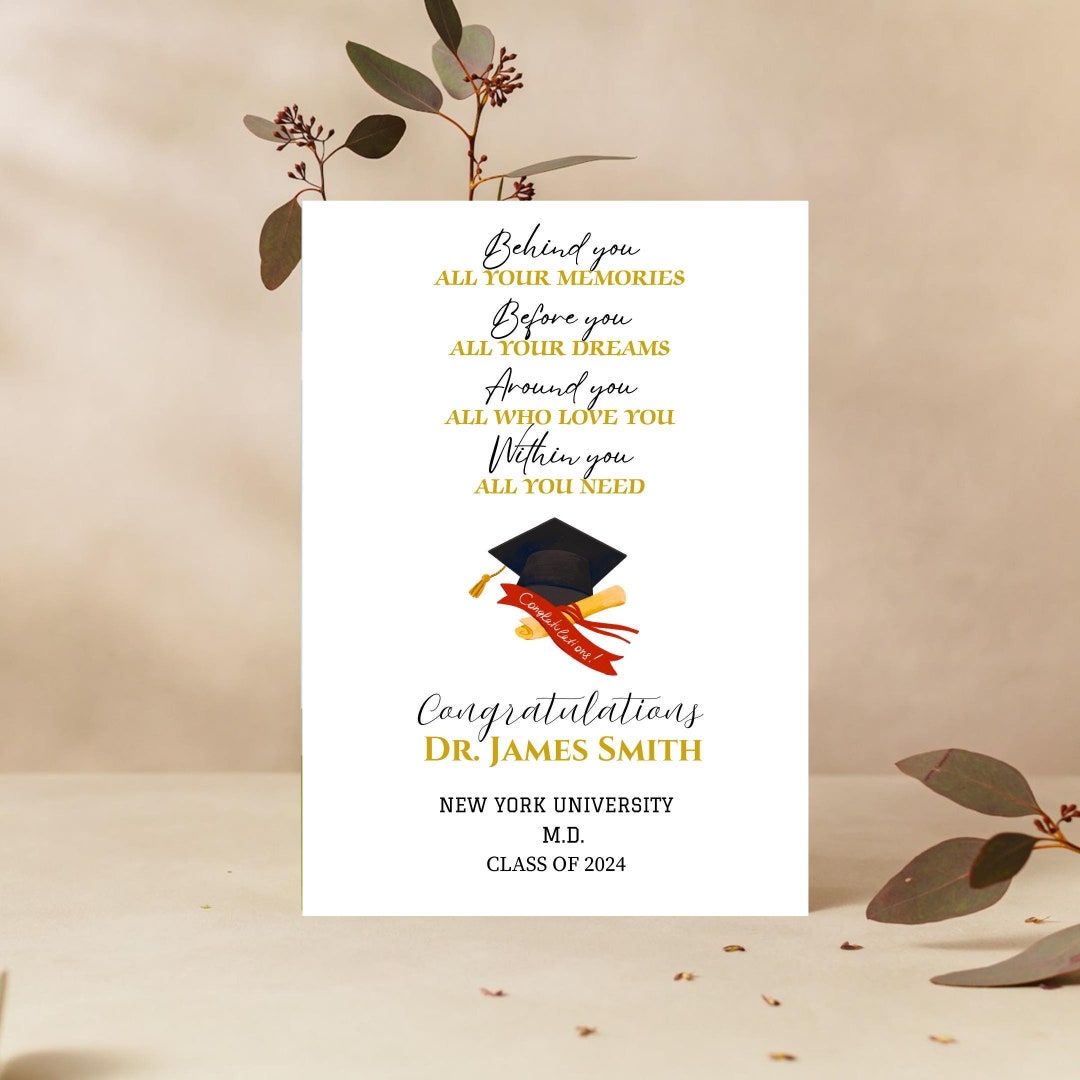 Personalized Doctor Graduation Card New Medical Doctor Residency ...
