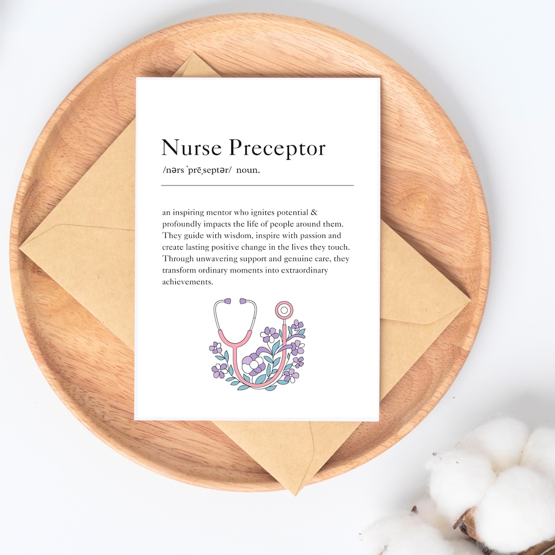 Thank You Card Set Nurse Preceptor Custom Cards for Coworker Team Staff ...