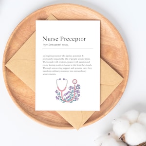 Thank You Card Set Nurse Preceptor Custom Cards for Coworker Team Staff ...