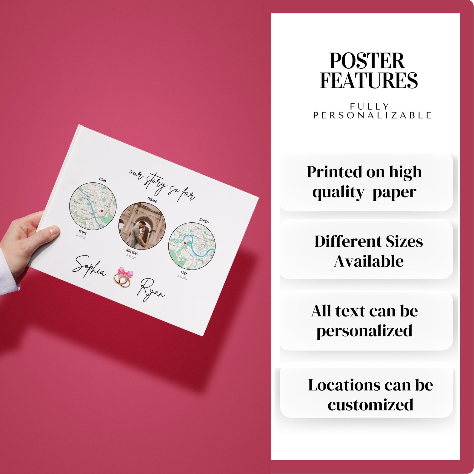 First Date Map Where We Met Engagement Print First Dating Paper ...