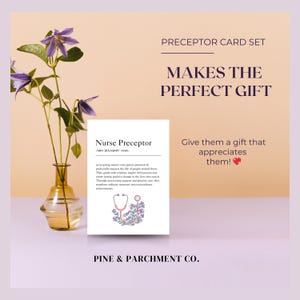 Thank You Card Set Nurse Preceptor Custom Cards for Coworker Team Staff ...