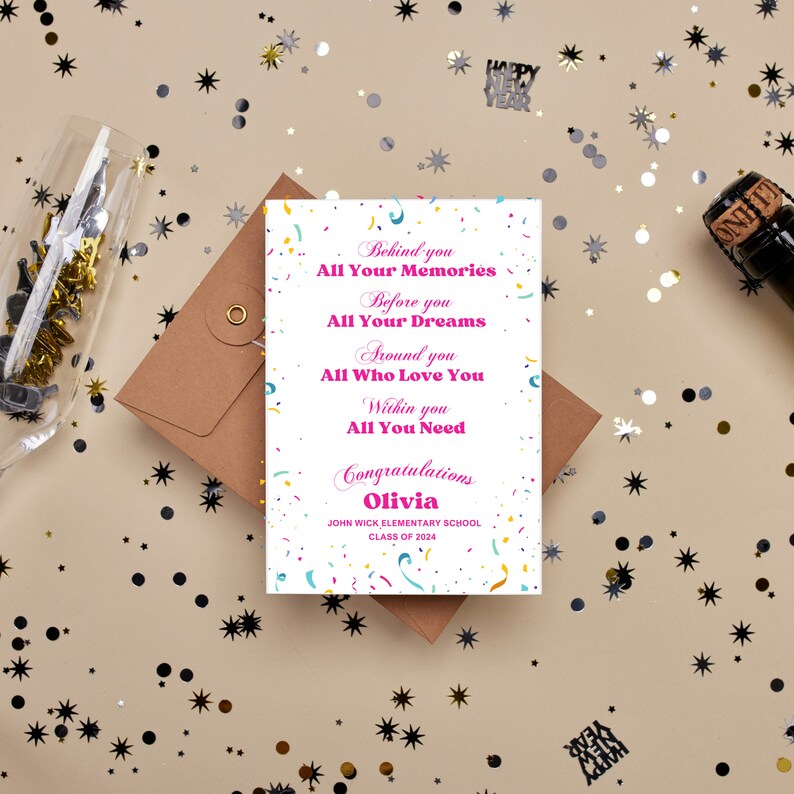 Personalized Graduation Card Elementary Middle High School ...