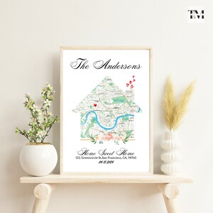 First Home Map New Homeowner Gift New Home Realtor Closing Gift New ...