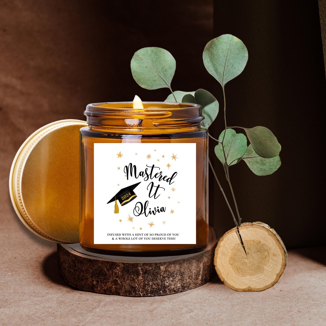 Mastered It Funny Custom Candle Masters Degree Gift MBA Nurse Masters ...