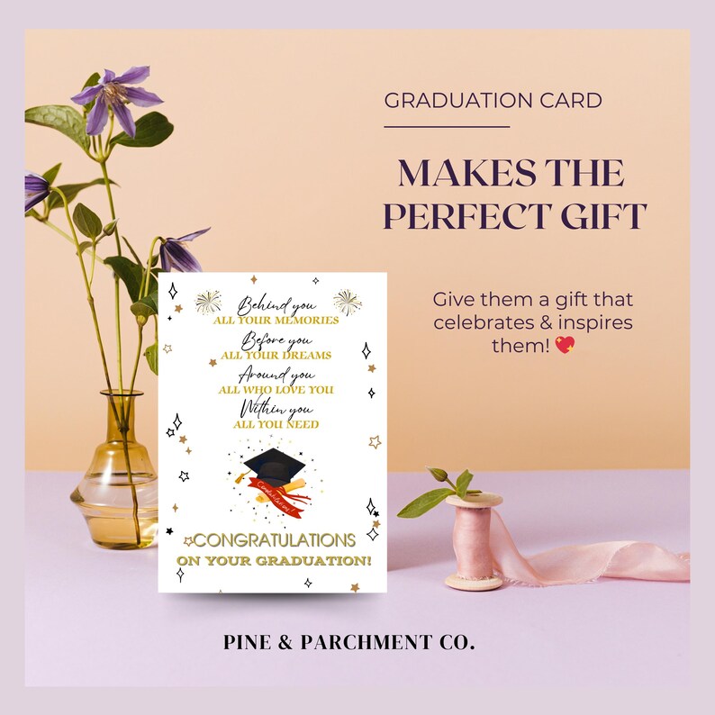 Graduation Card Set, Graduation Poem Class of 2026, High School College ...