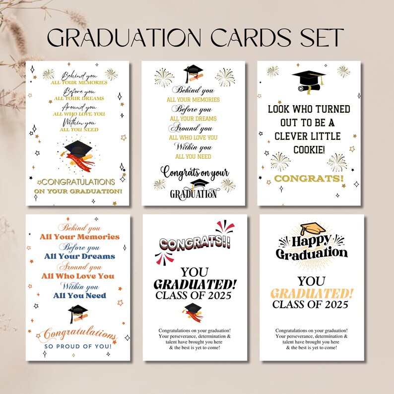 Graduation Card Set, Graduation Poem Class of 2026, High School College ...