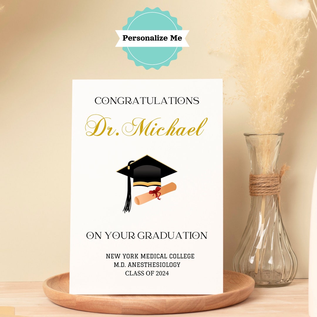 Personalized Doctorate Graduation Card: Class of 2025 - Etsy