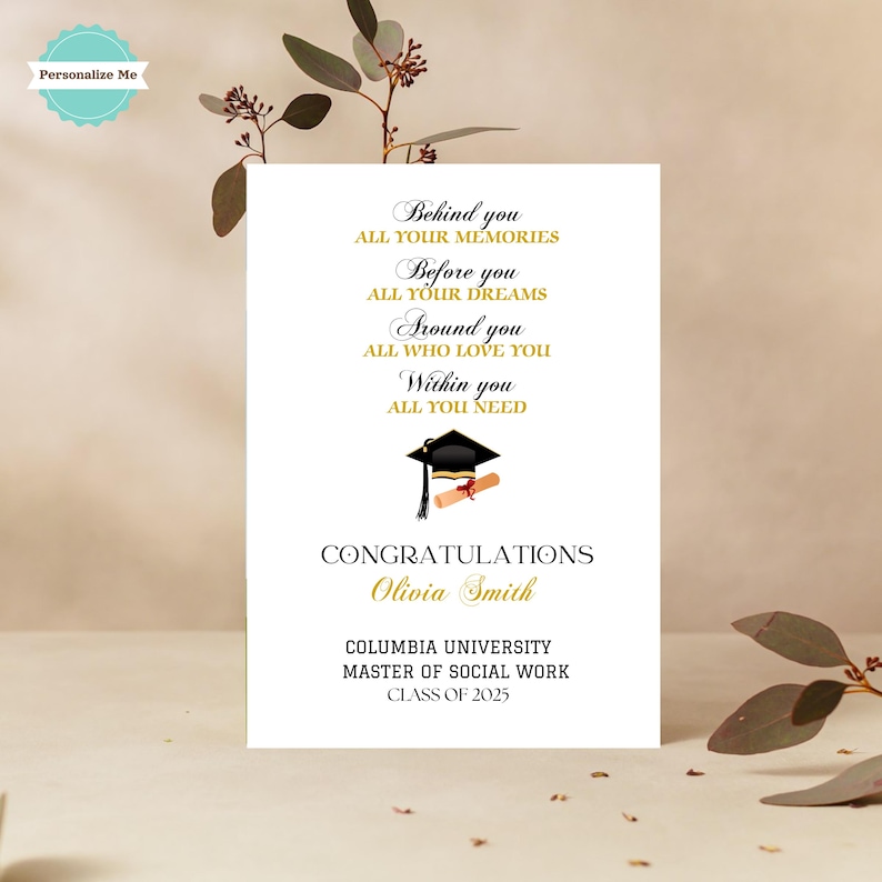 Custom Social Worker Graduation Card, LCSW, MSW Graduation Gift ...