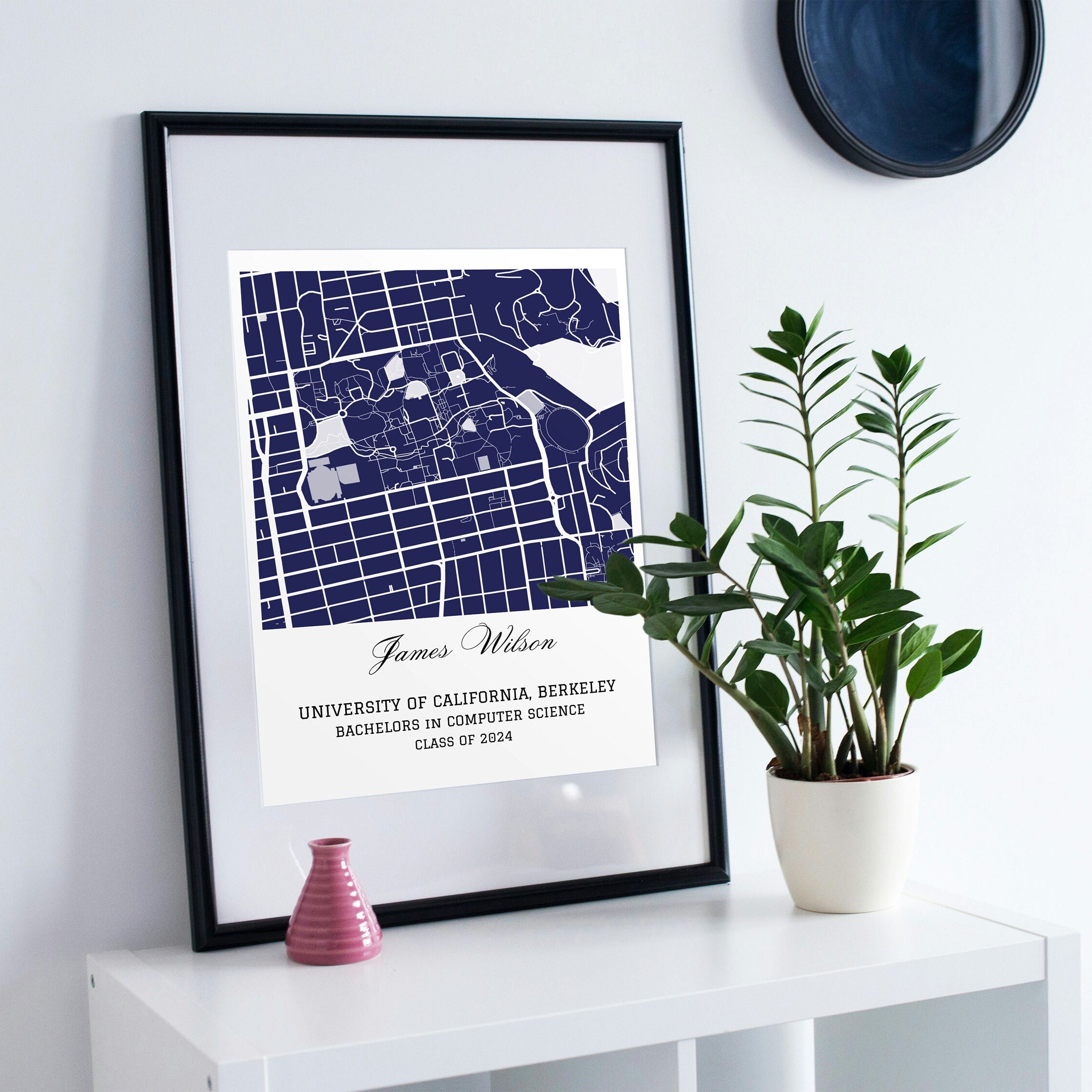Personalized University Map Graduation Gift, College Campus Map ...