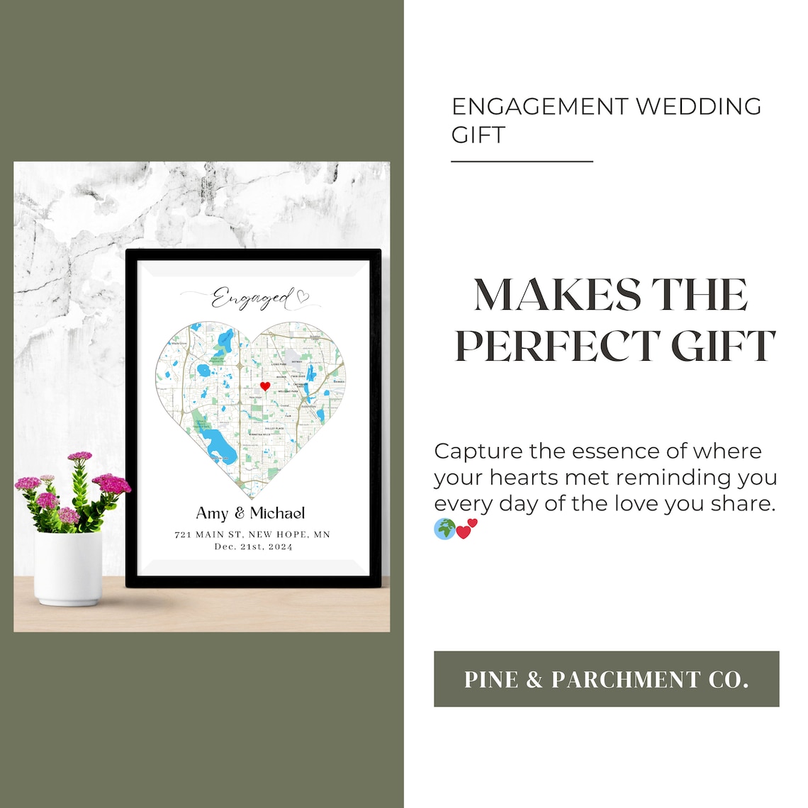 First Date Map Where We Met Map Engagement Print First Dating Paper ...