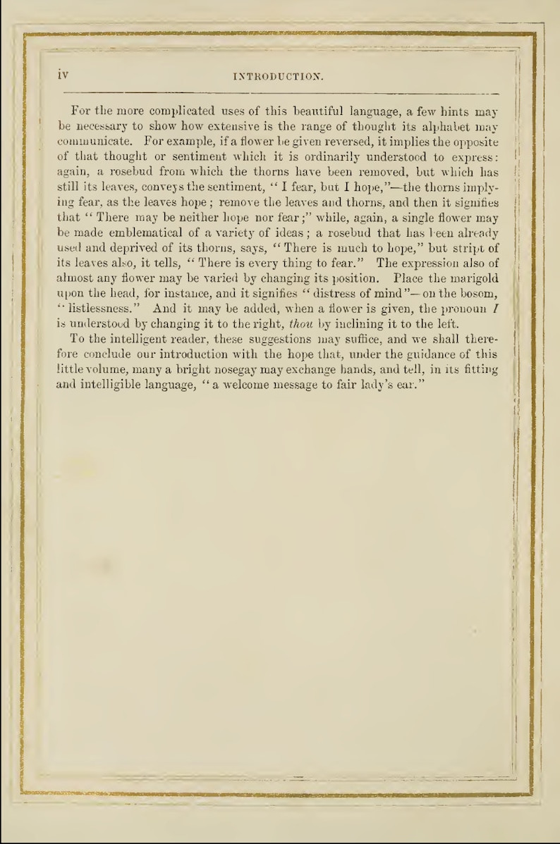 Vintage | 1800 | the Language and Poetry of Flowers | Instant Download ...