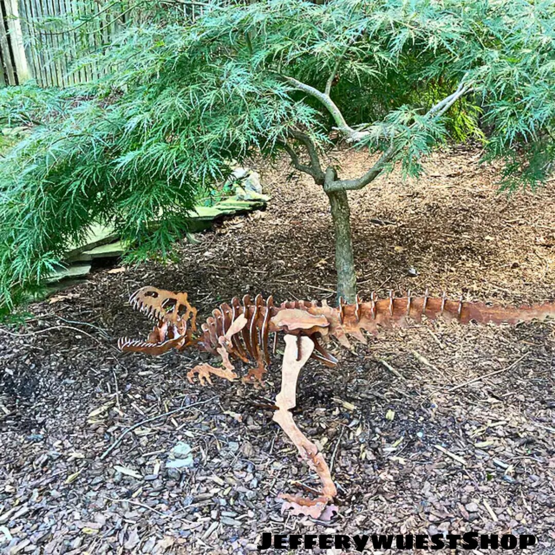 Metal Dinosaur, Rust Allosaurus Dinosaur, 3D Allosaurus, Garden ...