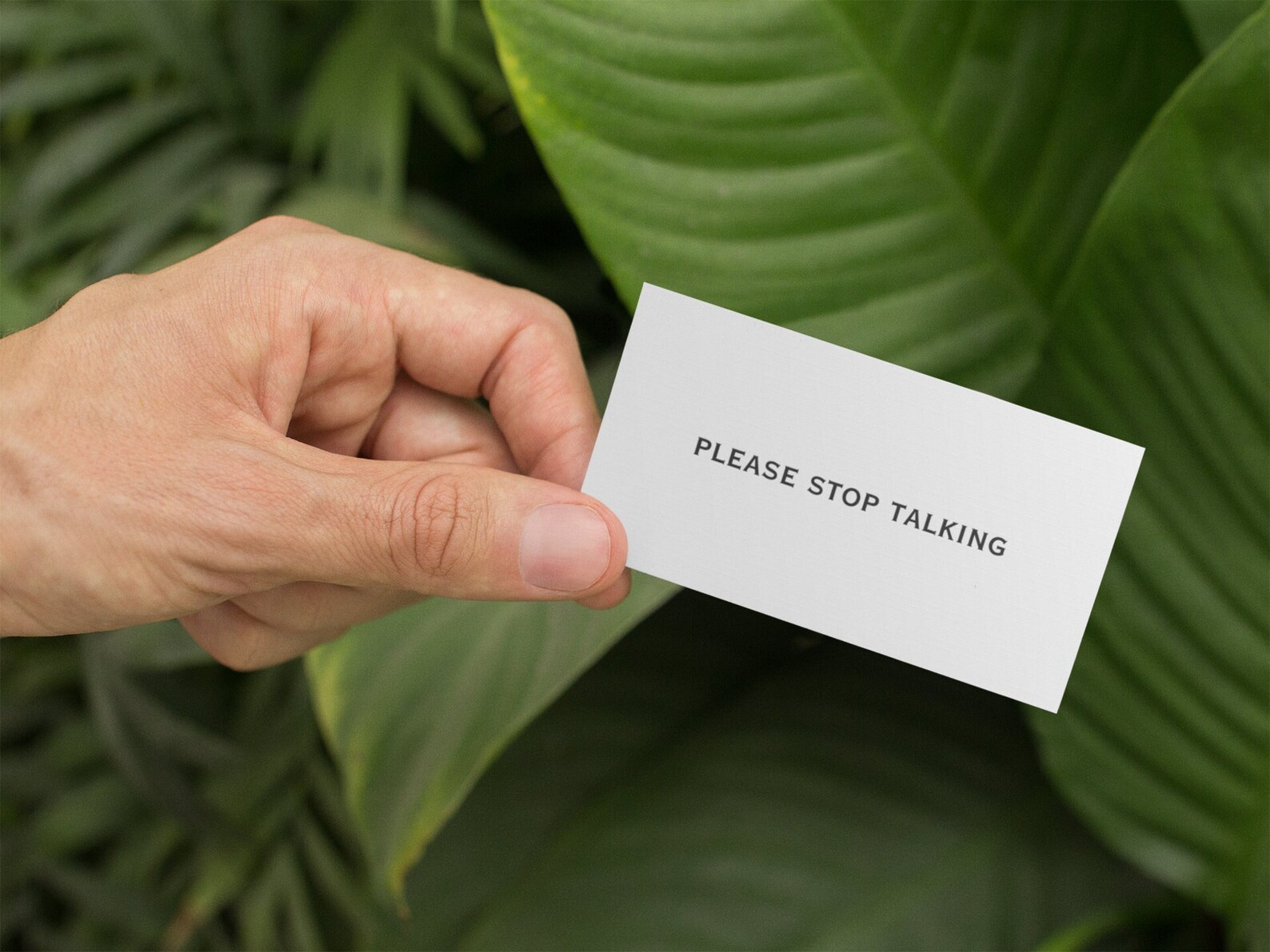 Please Stop Talking Gag Business Card - Gag Gift, Funny Gift Idea ...