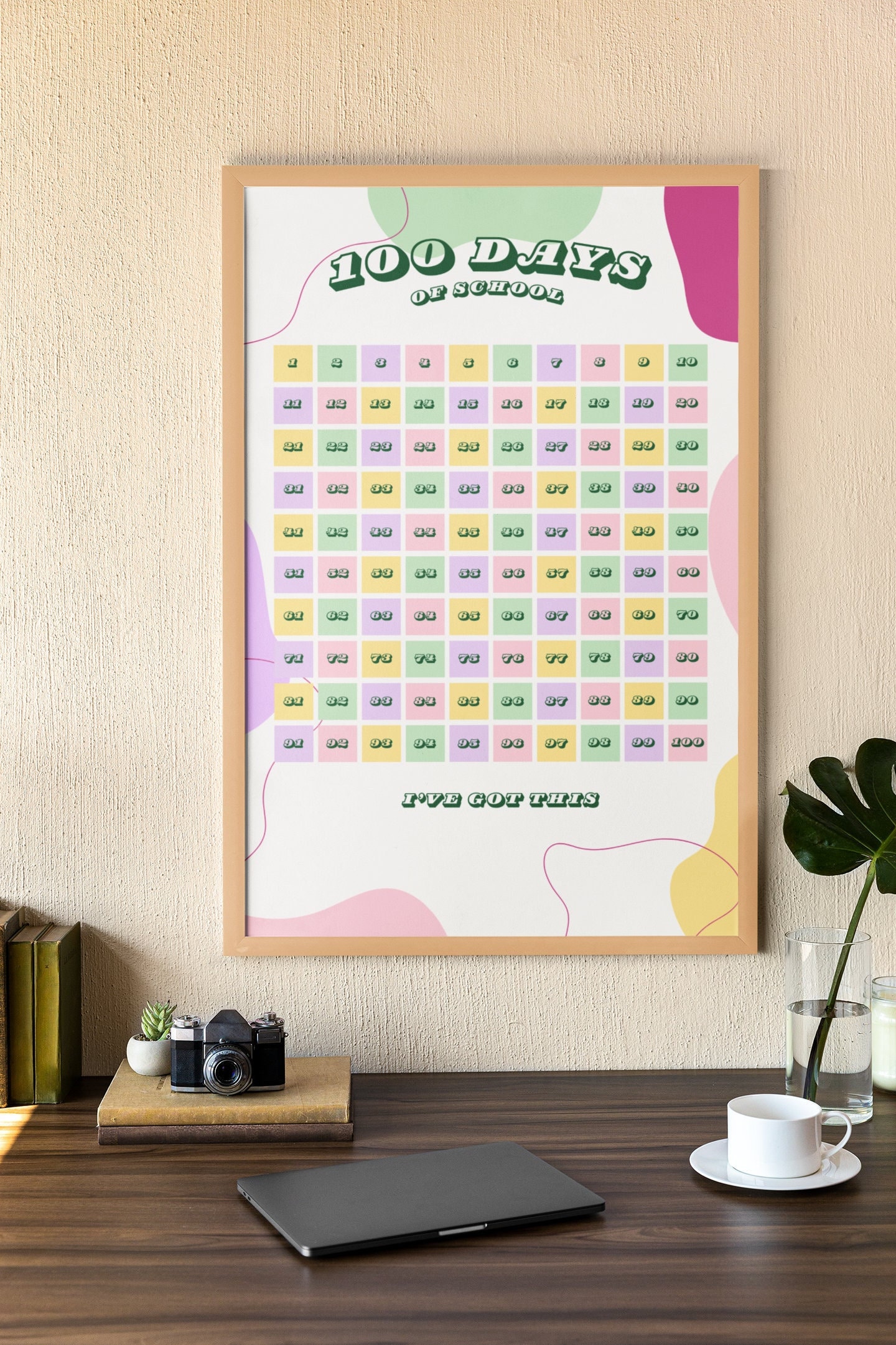 100 Days of School Countdown Poster - Etsy