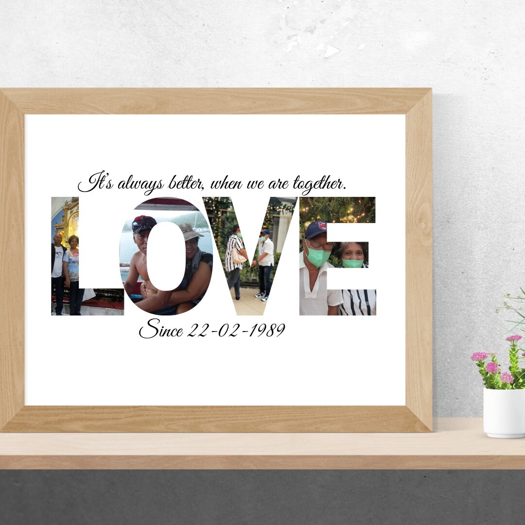 Personalized Love Collage Design Perfect for Anniversaries & Gifts ...