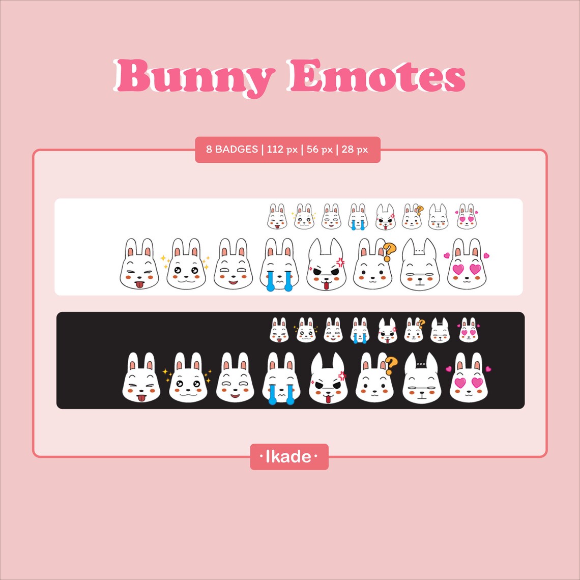 Bunny Emotes (bunny Red Cheeks) | Twitch / Discord / Youtube ...
