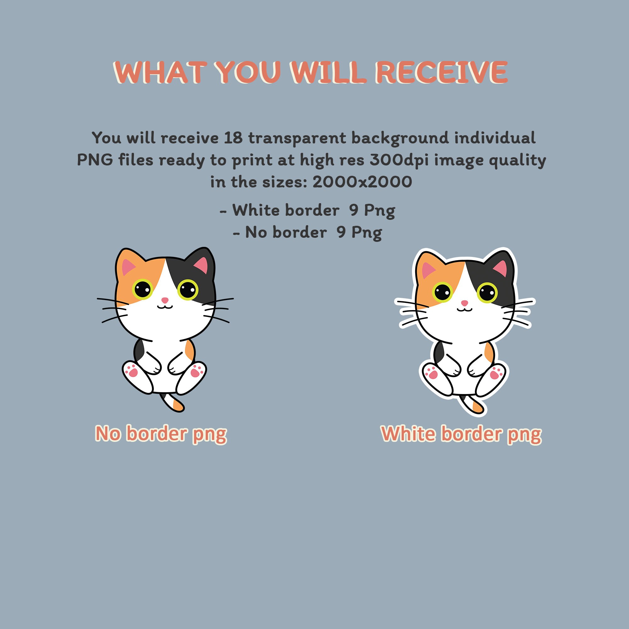 Kawaii Cute Cat Clipart | Kitten PNG Clipart | Planner Stickers ...