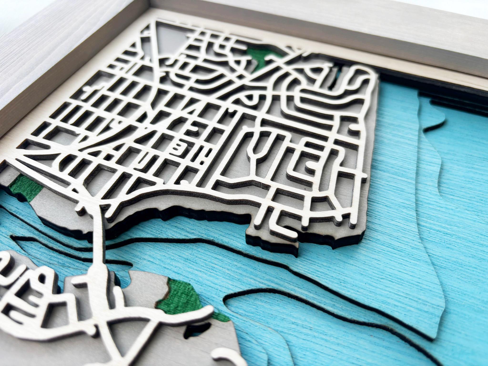 Custom 3D Map Art Wooden Map 3D Wood Topographic Map Art Custom Topo ...