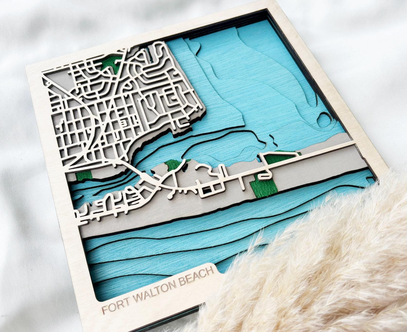 Custom 3D Map Art Wooden Map 3D Wood Topographic Map Art Custom Topo ...