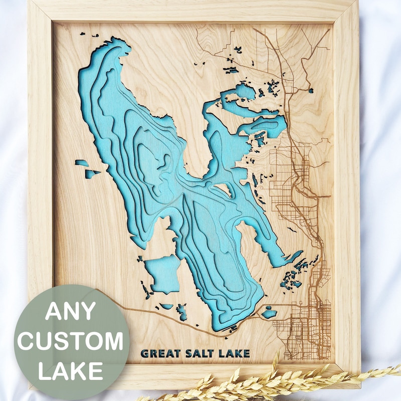 Custom Lake Map - Etsy