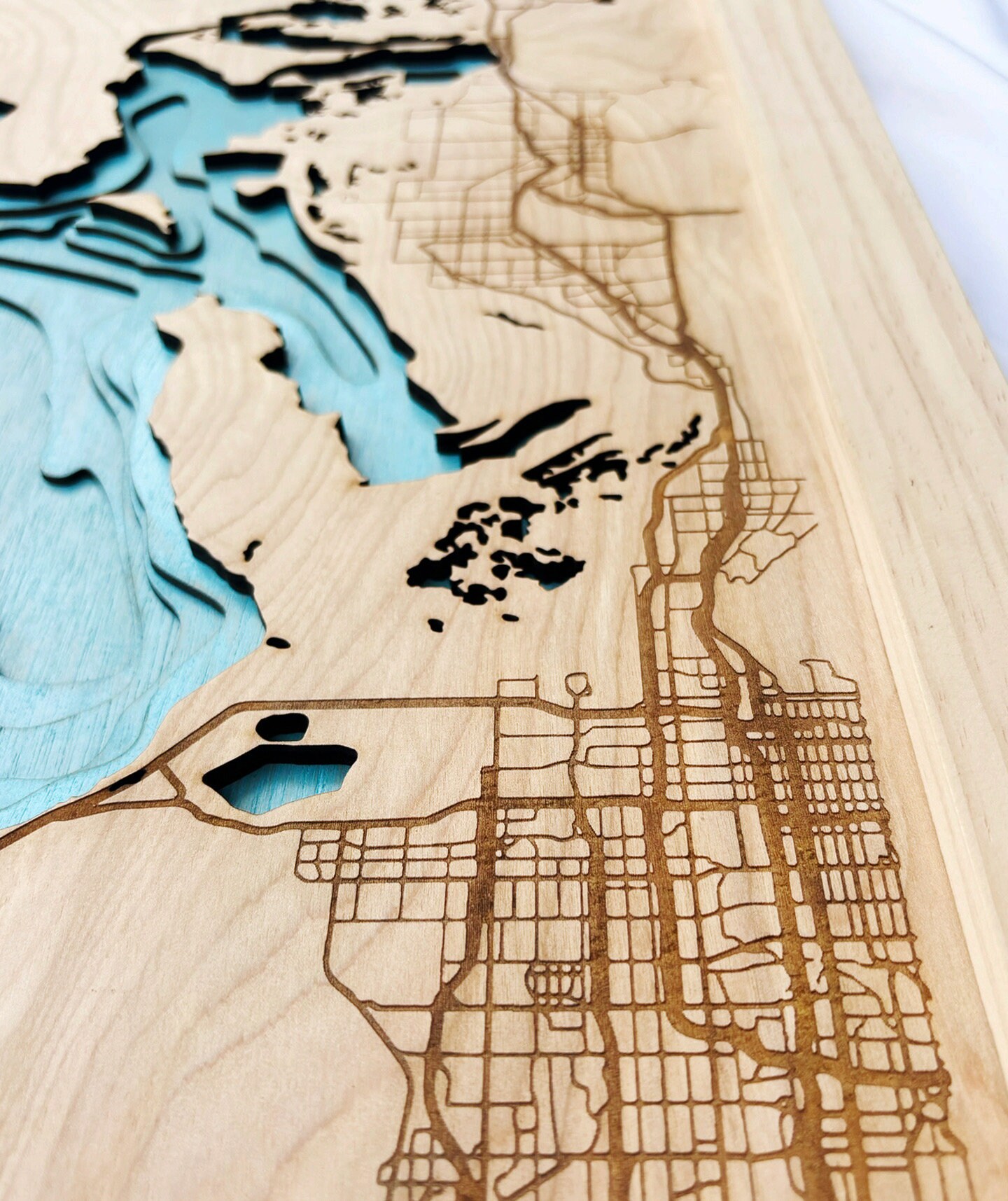 Custom Lake Maps Salt Lake City Map Laser Cut Lake House Gift Decor ...