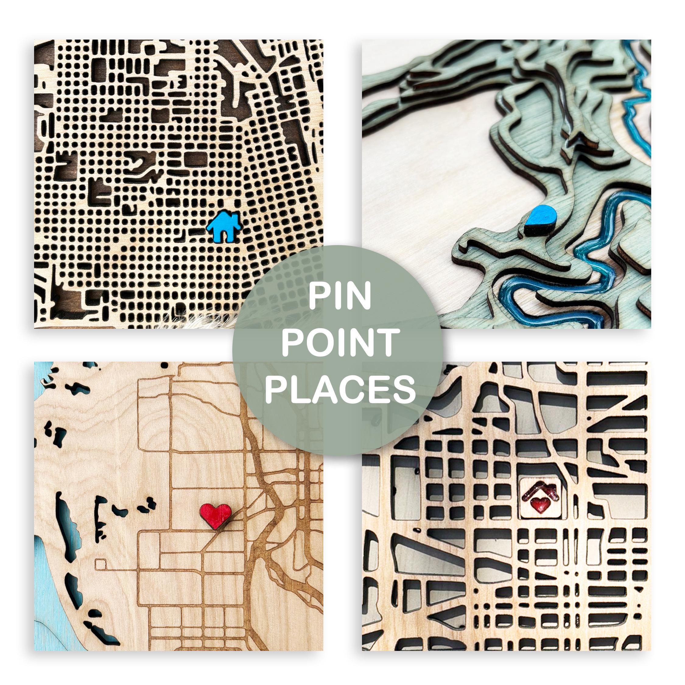 Customizable 3D Wooden Map Florida Colored Sand Art Painting Wood Map ...