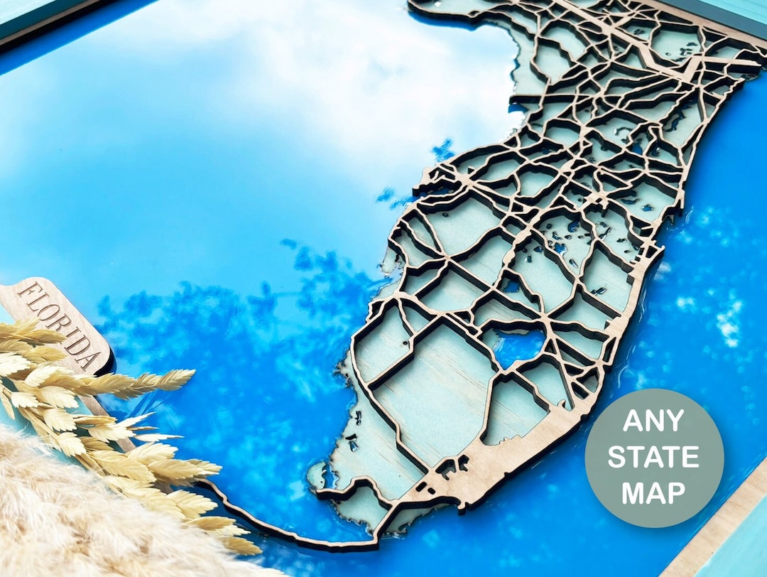 Custom City Map Wall Art Laser Cut Map Couple Gift Custom Wood Map ...