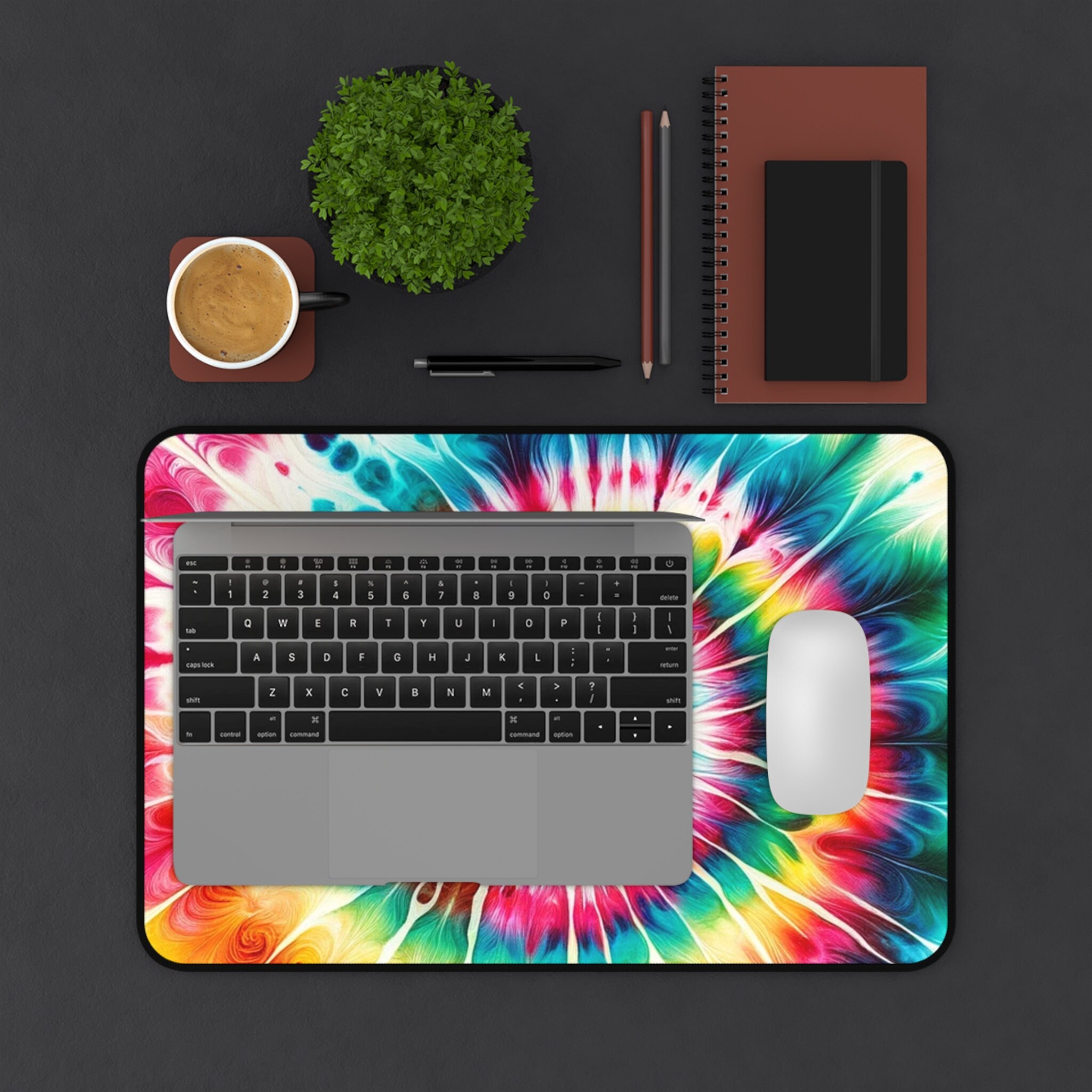 Tie-dye Desk Mat, Office Decor, Office Desk Accessory, Workstation ...