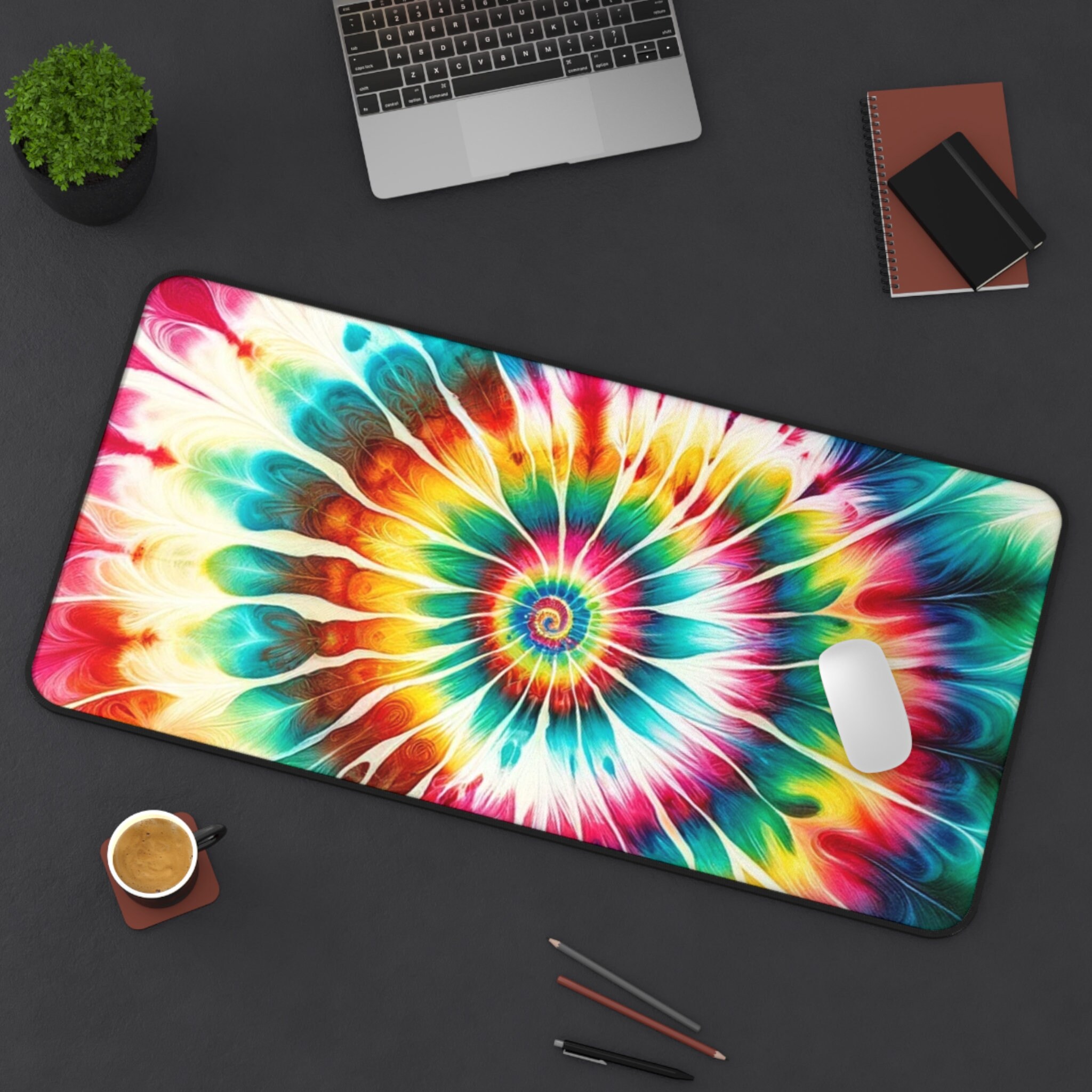 Tie-dye Desk Mat, Office Decor, Office Desk Accessory, Workstation ...